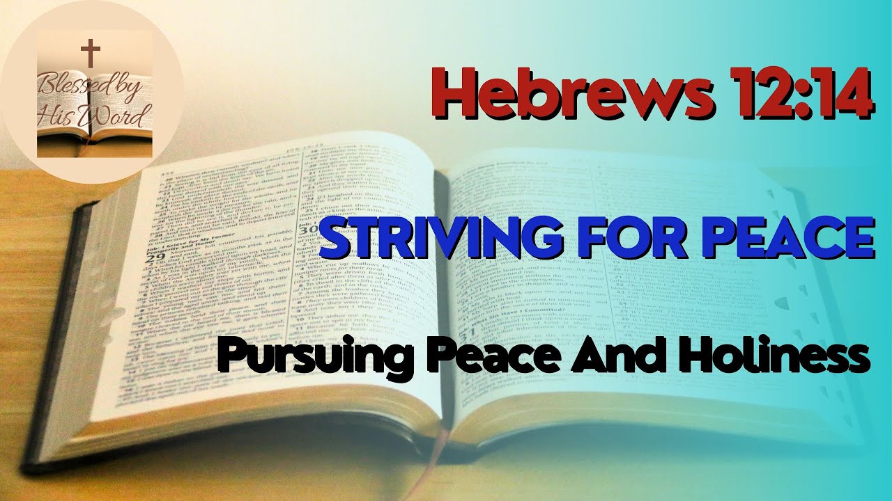 Striving For Peace | Hebrews 12:14 | Verse Of The Day | January 14 ...