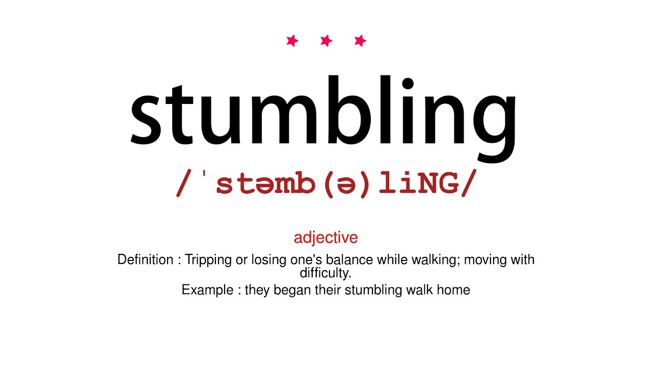 How to pronounce stumbling - Vocab Today - YouTube