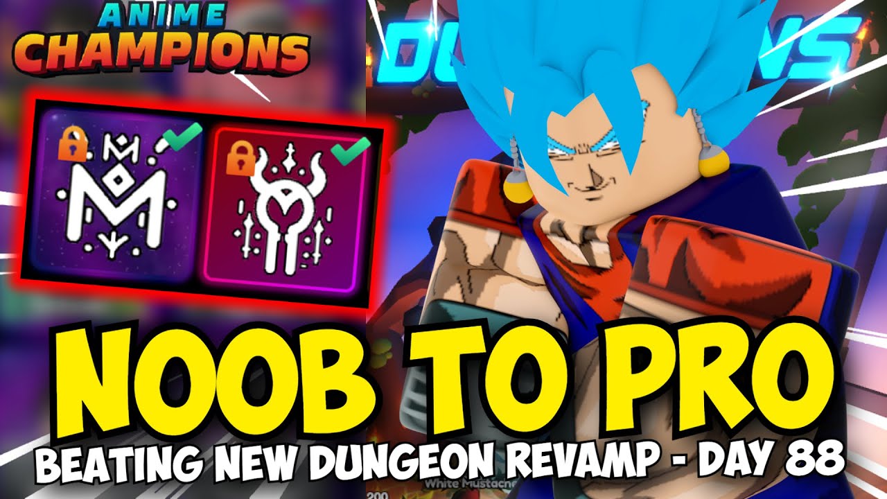 Beating the New Dungeon Revamp! Anime Champions Noob To Pro Day 88 ...