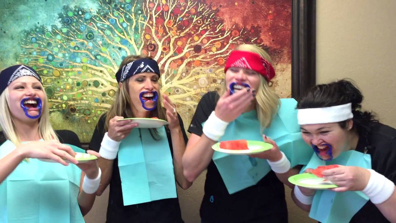 Cheek Retractor Olympic Games - Watermelon Eating Contest - YouTube