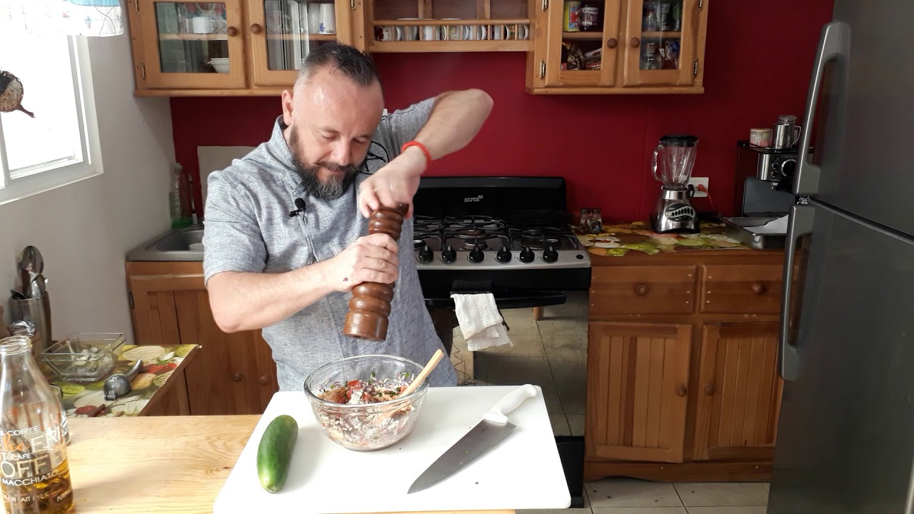 COMO PREPARAR BOTANA NUTRITIVA / ensalada con pollo / cocina nutritiva ...
