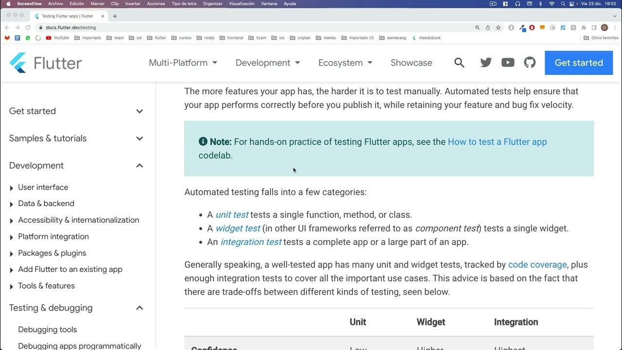 Flutter Unit And Widget Testing 03 Tipos De Tests Youtube
