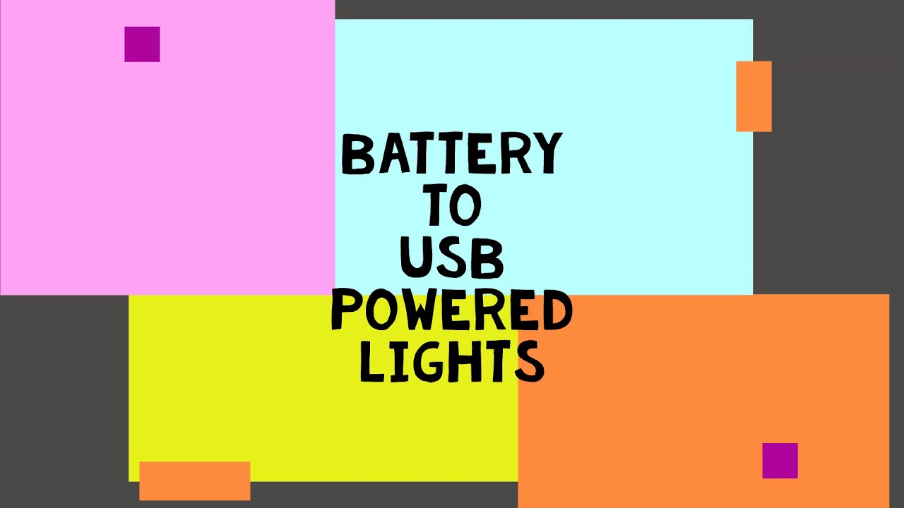 Convert Battery to USB Powered Lights - YouTube