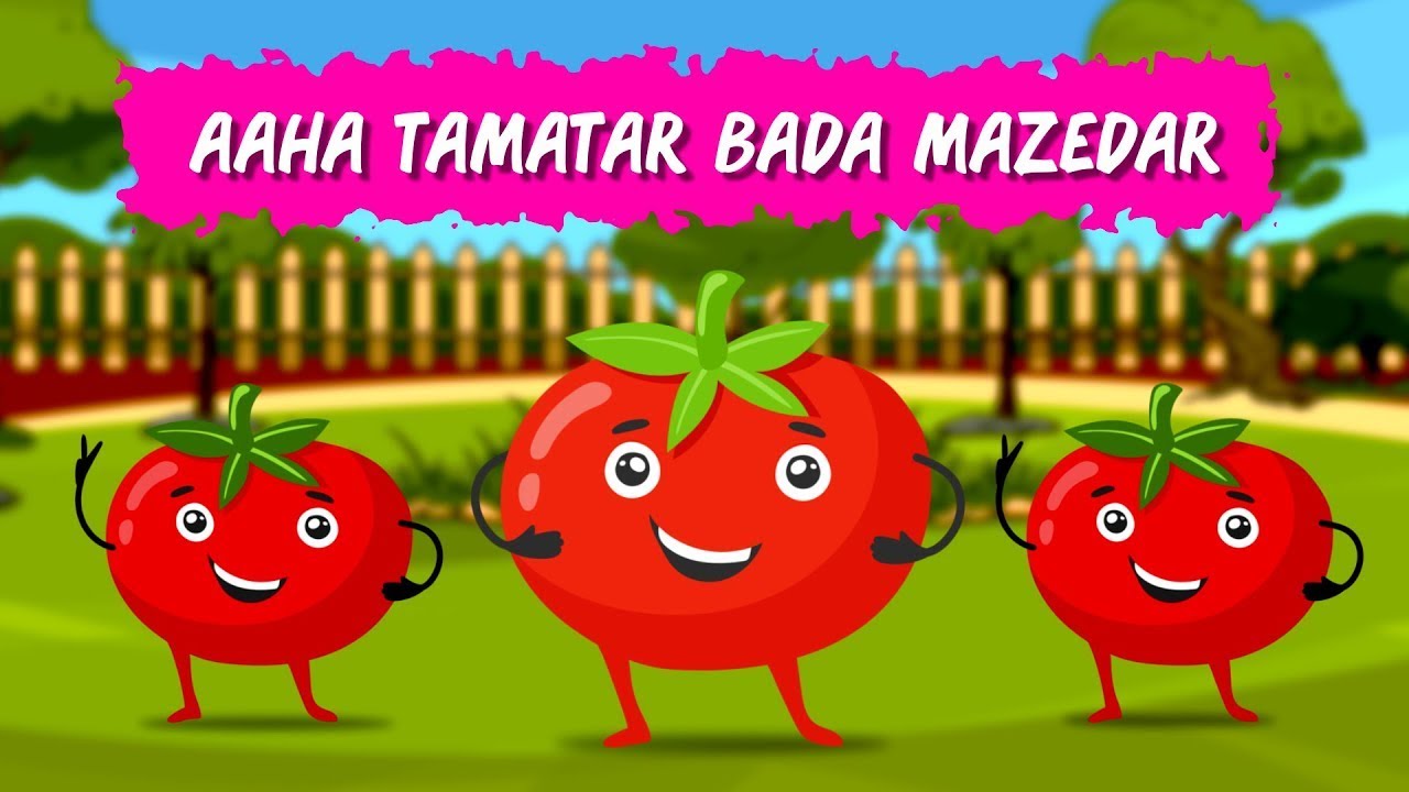 Aaha Tamatar Bade Majedar | Hindi Poem for kids | Nursery Rhymes For ...