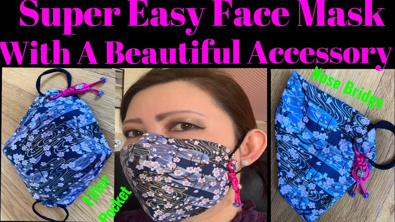 102 ) How To Make 3D Breathable Face Mask With A Beautiful Accessory ...