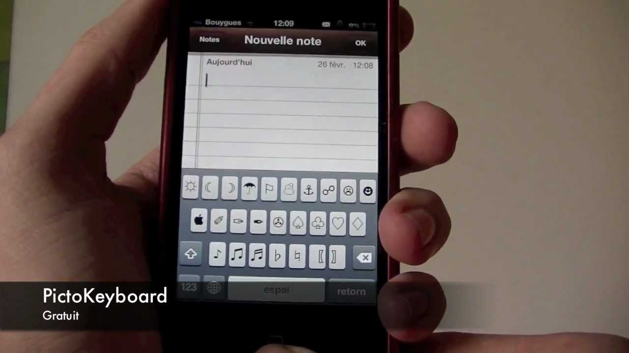 PictoKeyboard- Avoir des pictogrammes dans le clavier iPhone/iTouch ...