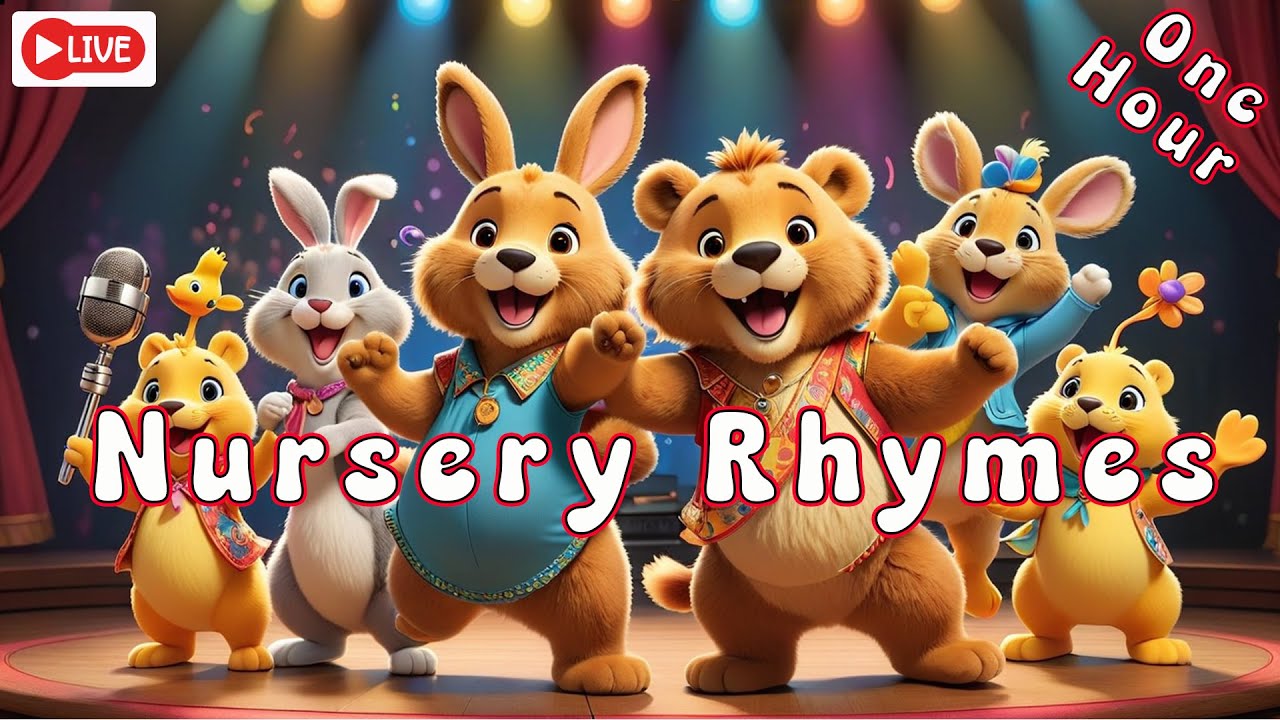 1-Hour Nursery Rhymes LIVE! | Fun Kids Songs & Learning | Sing-Along ...