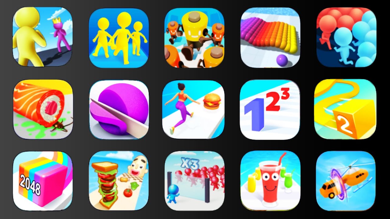 💯Hyper Game Twerk, Sushi Roll, StackColors, Jelly Clash, Spiral Roll ...