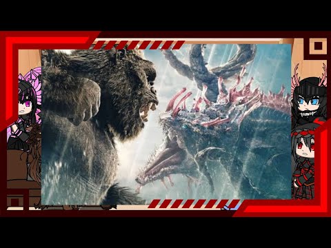 Kaiju react to Kong vs Titan X final battle and Rodan is back || Gacha Club