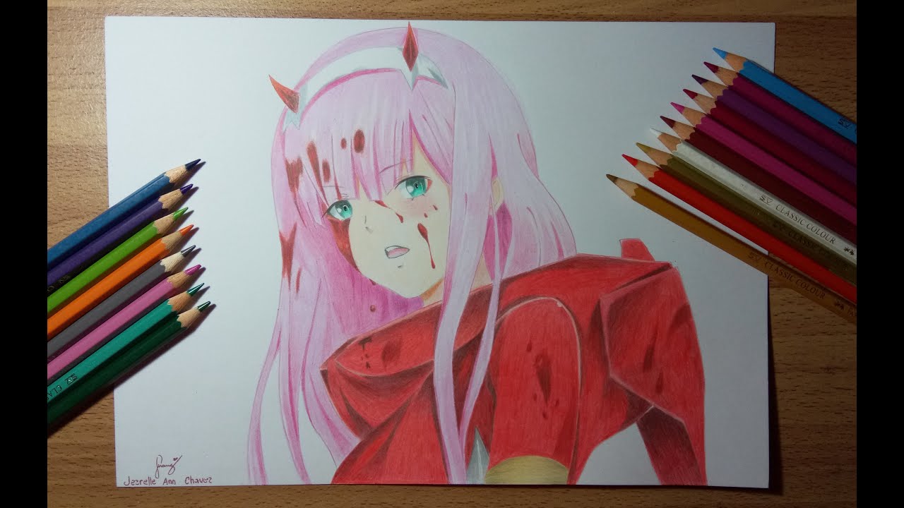 Speed Drawing - Zero Two (Darling in the Franxx) - YouTube