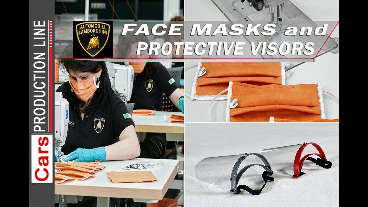 Lamborghini produces Masks and Protector Visors - YouTube