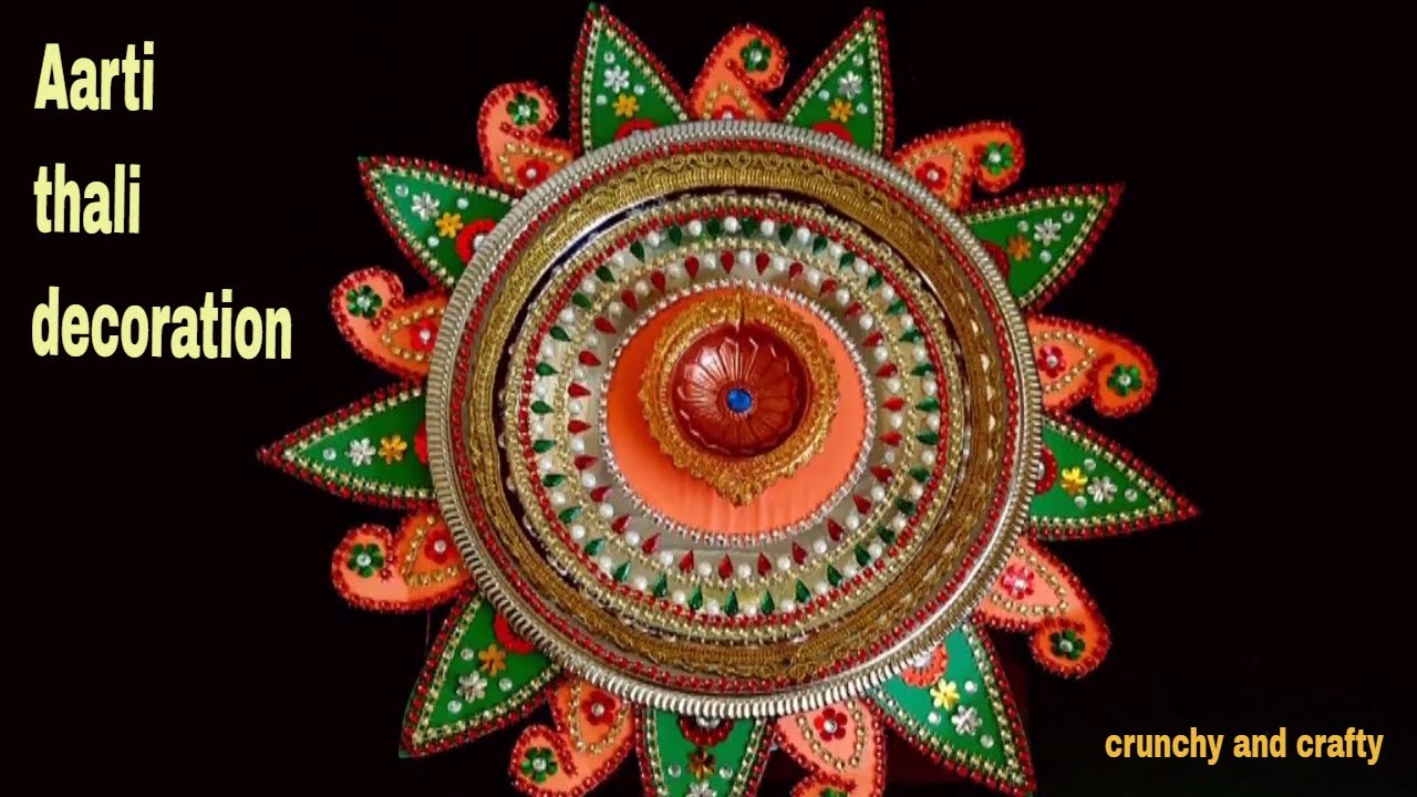 How to make easy thali decoration at home/pooja thali making/make diy ...