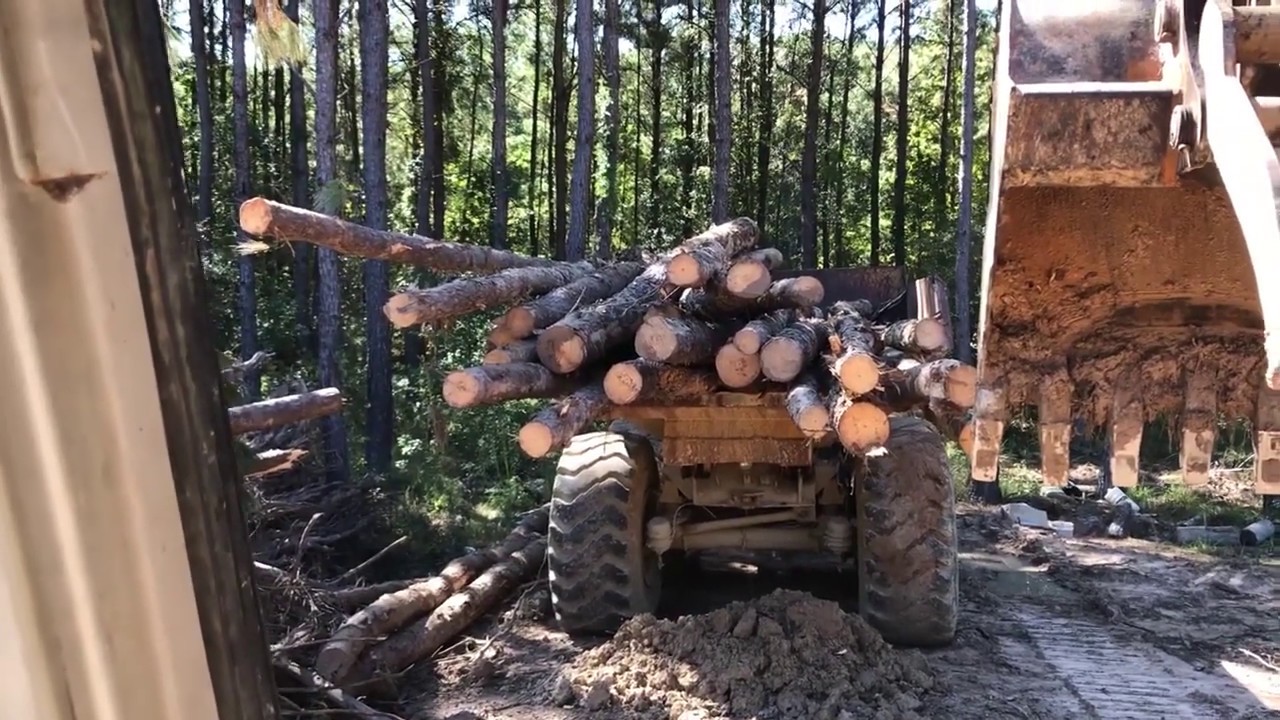 Loading and Hauling Logs with the Off-road Dump Truck - YouTube