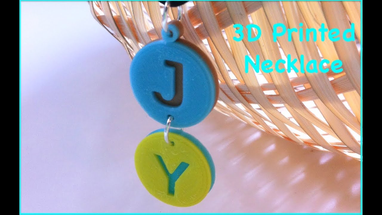 3D Printing Project: Cute Initial Necklaces - Easy Part 1 - YouTube