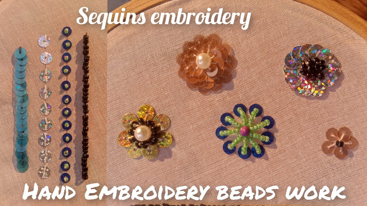 Sequence Embroidery for beginners/sequence work/Hand aari ...