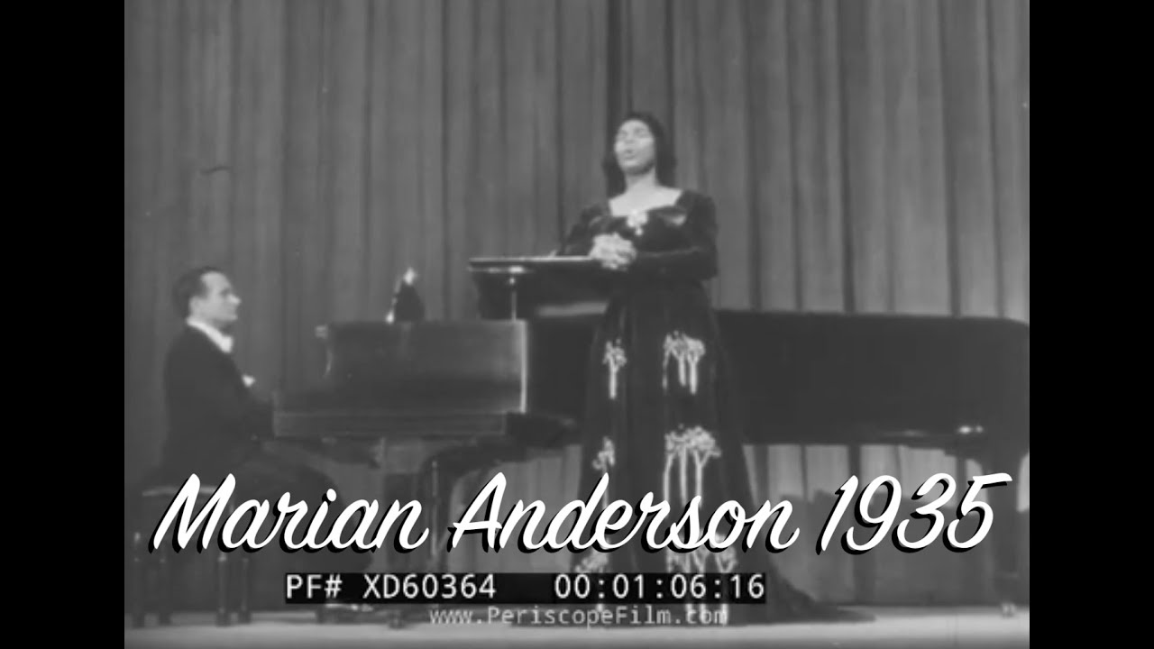 MARIAN ANDERSON WORLD RENOWN AFRICAN-AMERICAN SINGER 1952 DOCUMENTARY ...