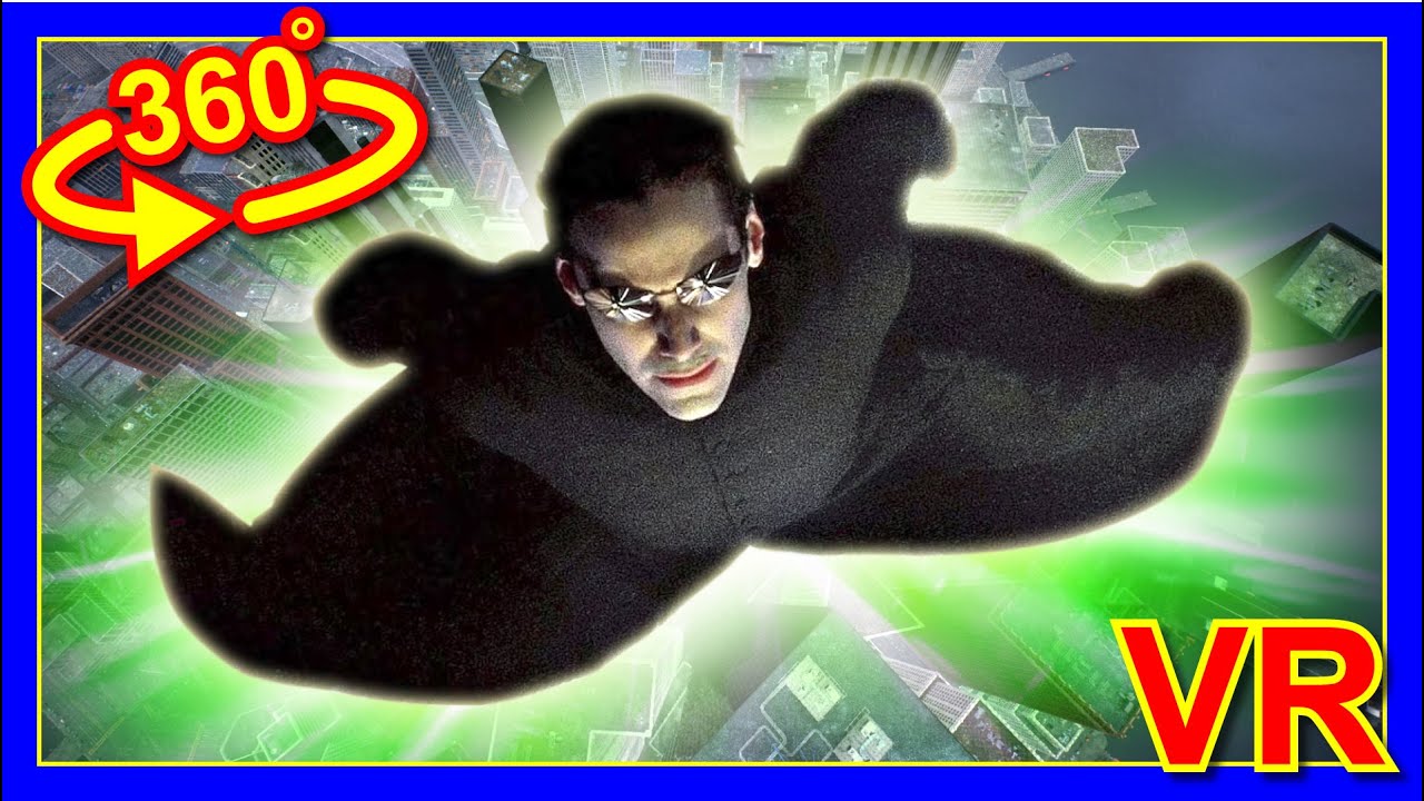 VR 360° Flight Over Matrix City like a Superhero_02 - VR 4K | Falling ...