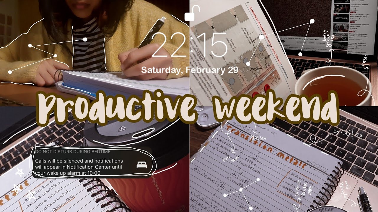 study vlog🌱: productive weekend, waking up at 05:30 am, school day ...