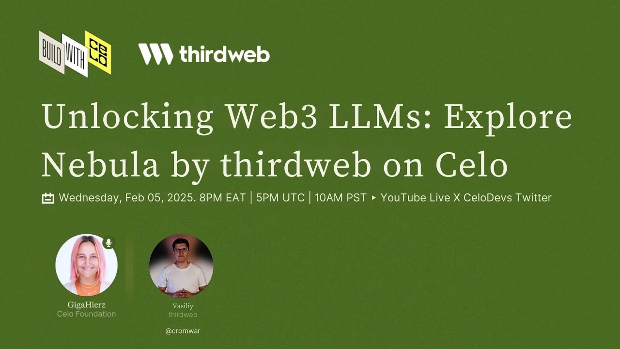 Unlocking Web3 LLMs: Explore Nebula by thirdweb on Celo - YouTube