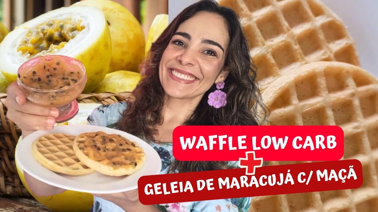 Waffle Low Carb Com Geleia De Maçã Com Maracujá | Sem Glúten | Sem ...