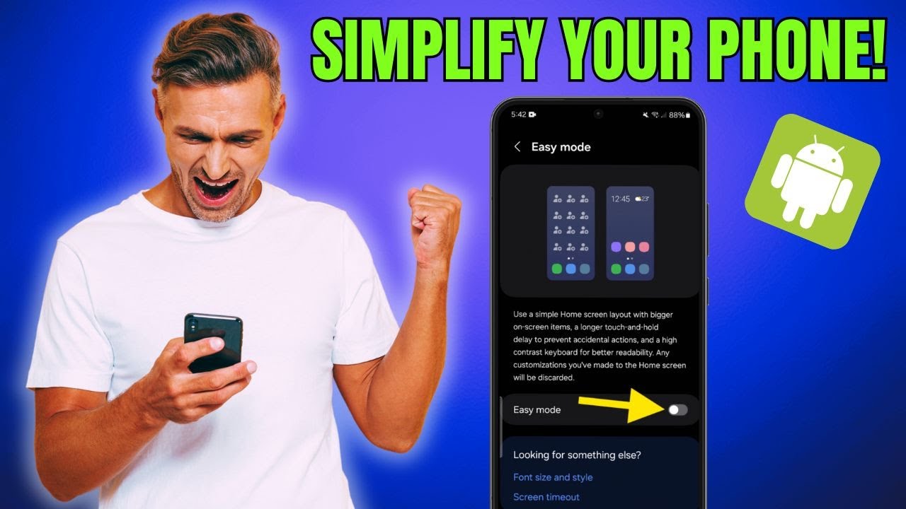 How to Turn ON Easy Mode on Android or Samsung Galaxy - YouTube
