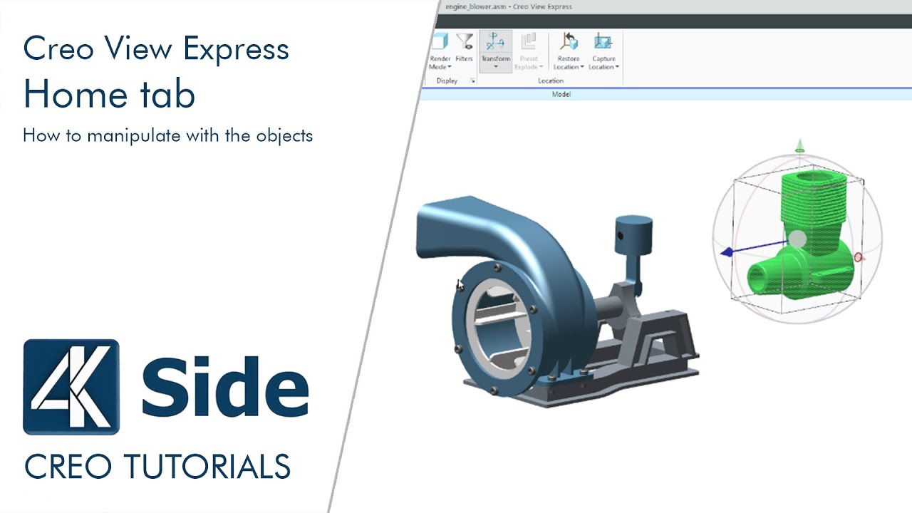 Creo View Express: Home tab - How to manipulate with objects - YouTube
