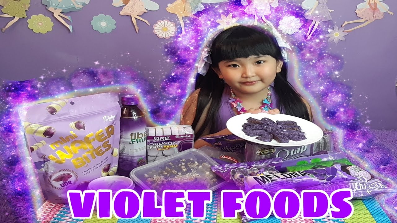 EATING VIOLET FOODS IN A DAY - YouTube
