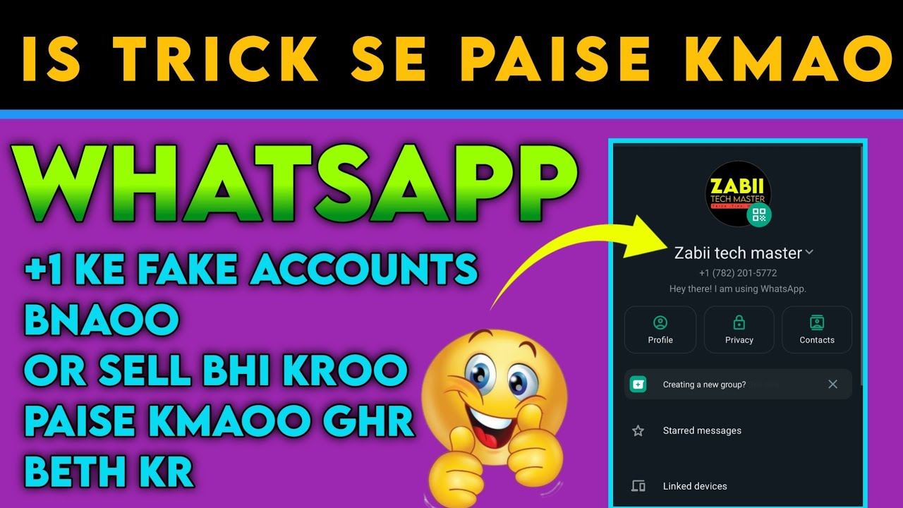 How to Earn Money From Whatsapp Fake Number || New Method ||+1 fake ...