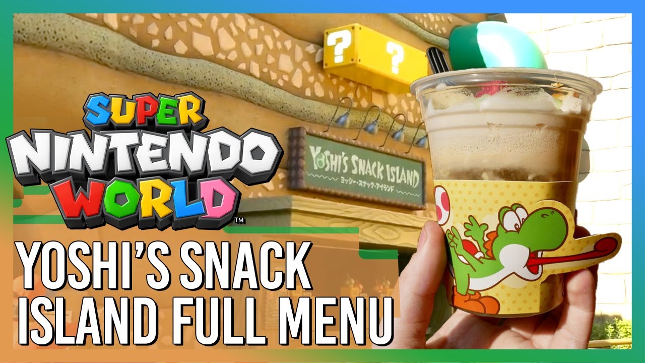 Yoshi's Snack Island FULL menu at Super Nintendo World - YouTube