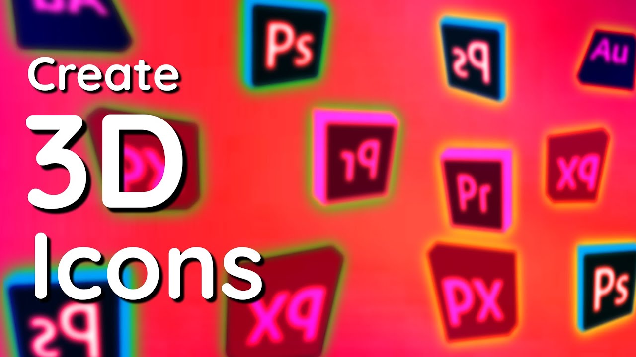 How to design 3D icon using adobe photoshop - YouTube