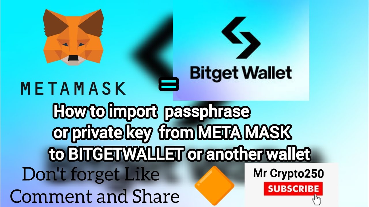 HOW TO IMPORT PASSPHRASE OR PRIVATE KEY FROM META MASK TO BITGETWALLET ...