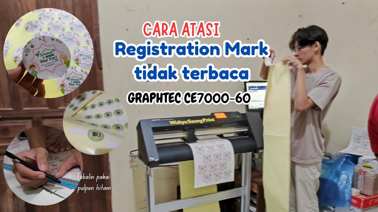 registration mark tidak terbaca mesin cutting graphtec plotter CE7000 ...