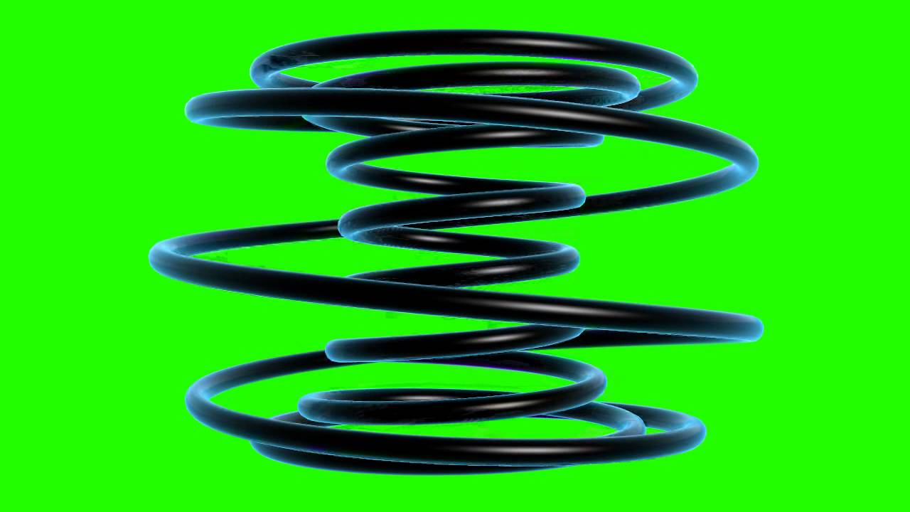 abstract springs in green screen rotation free stock footage - YouTube