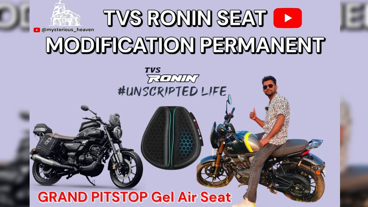 TVS Ronin seat modification permanent || GRAND PITSTOP Gel Air Seat ...