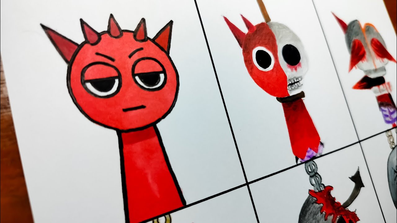 Drawing Raddy (INCREDIBOX SPRUNKI) Fase 1 a Fase 6 | Fen Draw - YouTube