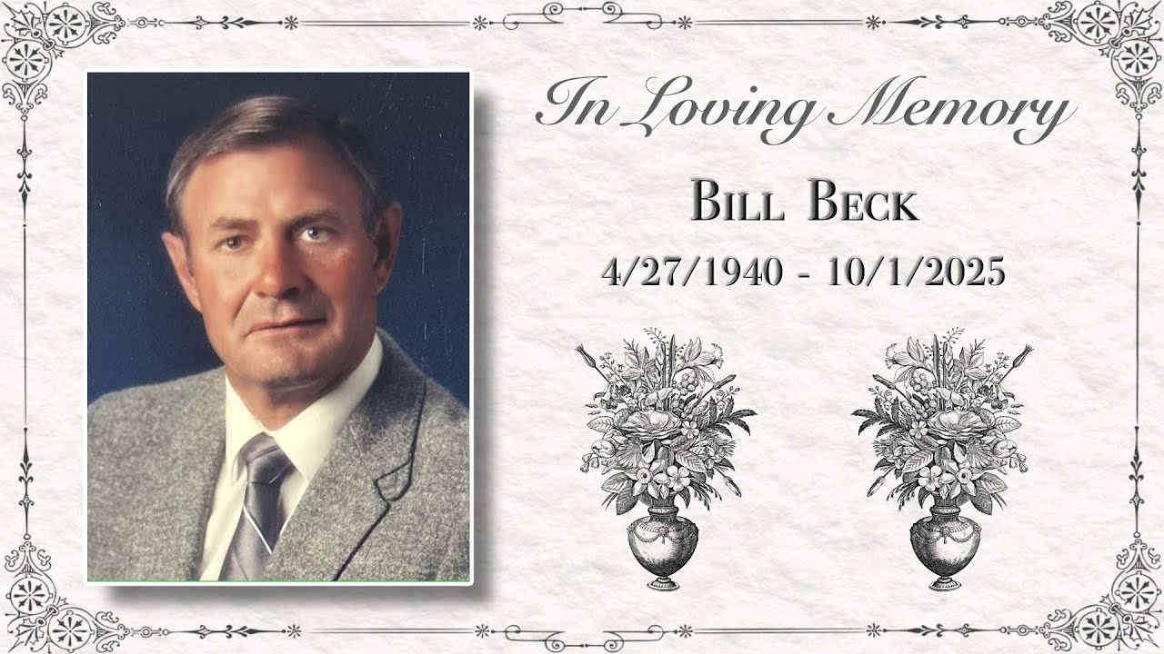 Bill Beck | Funeral Service - YouTube