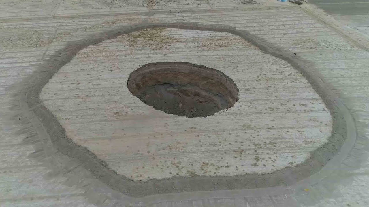 Excessive water pumping causes unusual land subsidence - YouTube