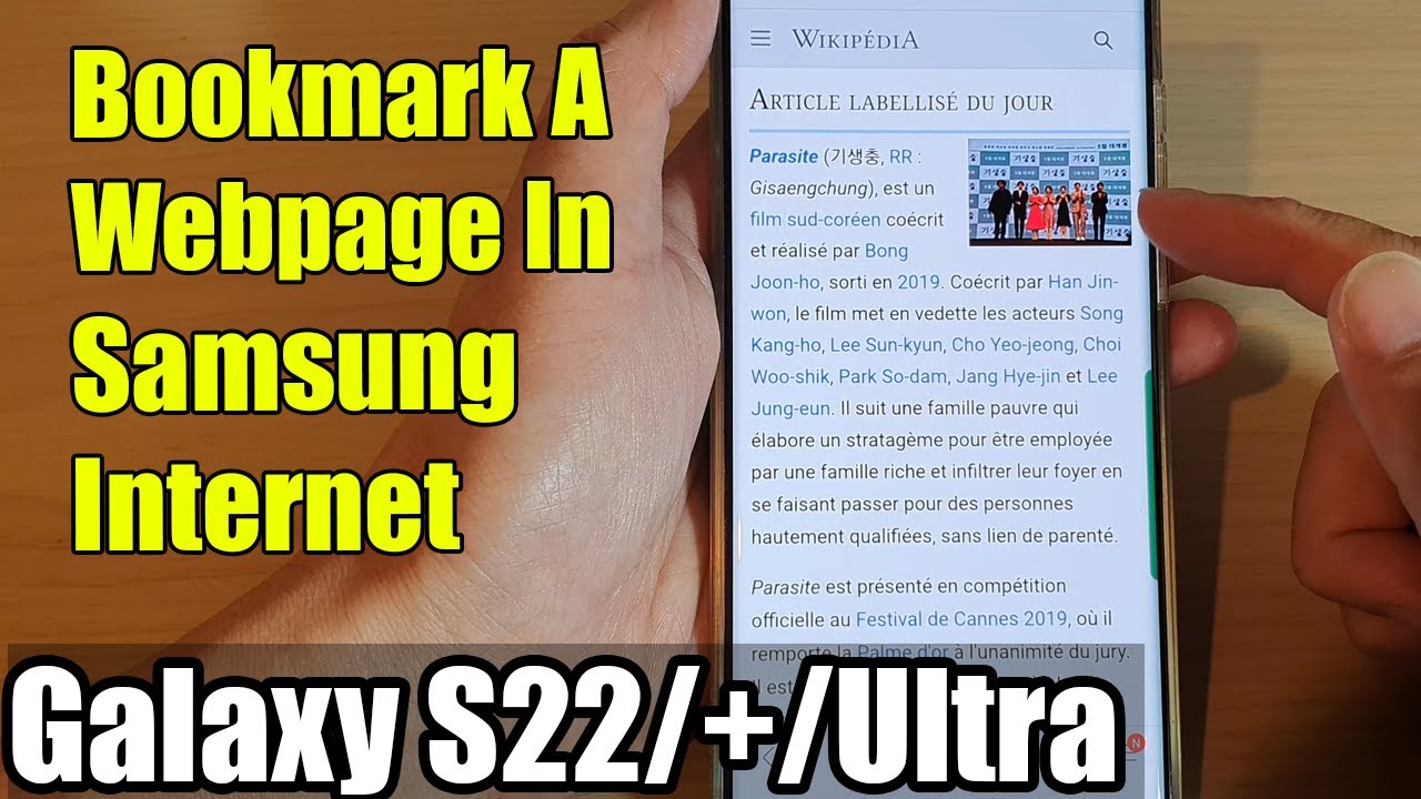 Galaxy S22/S22+/Ultra: How to Bookmark A Webpage In Samsung Internet ...