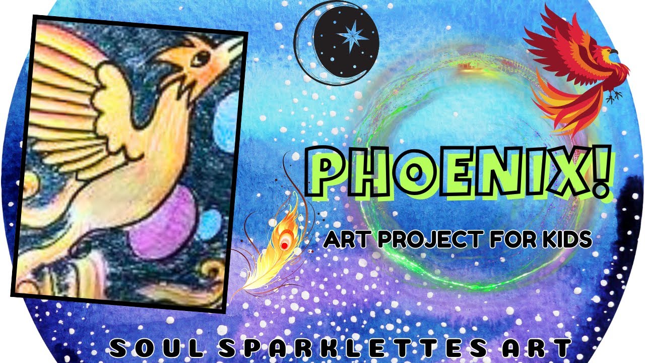 Phoenix Art Project | Art Lesson for Kids | How to Draw Mythical ...