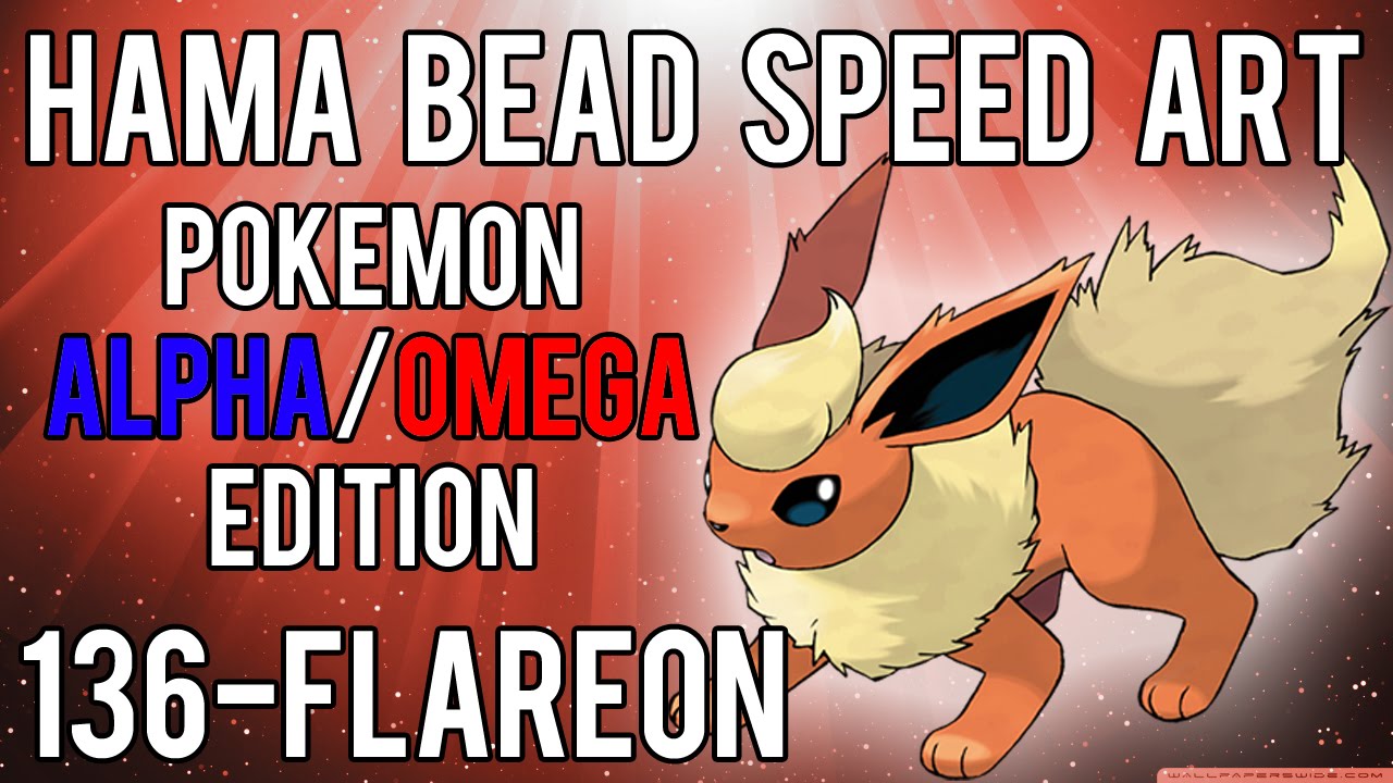 Hama Bead Speed Art | Pokemon | Alpha/Omega | Timelapse | 136 - Flareon ...