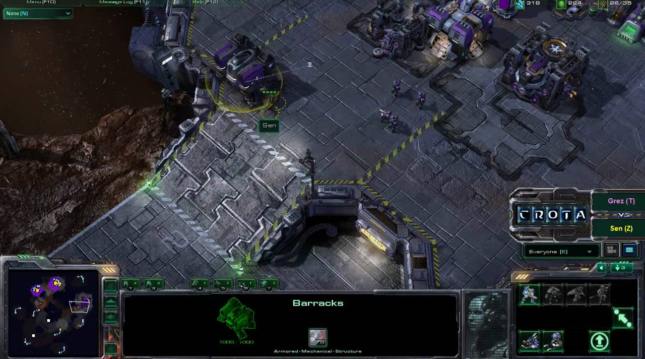 StarCraft 2 - 149 Sen vs Grez ZvT Scrap Station - YouTube