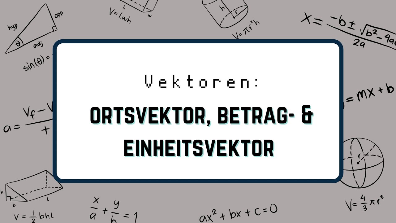📚📚🖋️ Mathematik SEK 2 | Vektoren: Ortsvektor | Betrag | Einheitsvektor ...