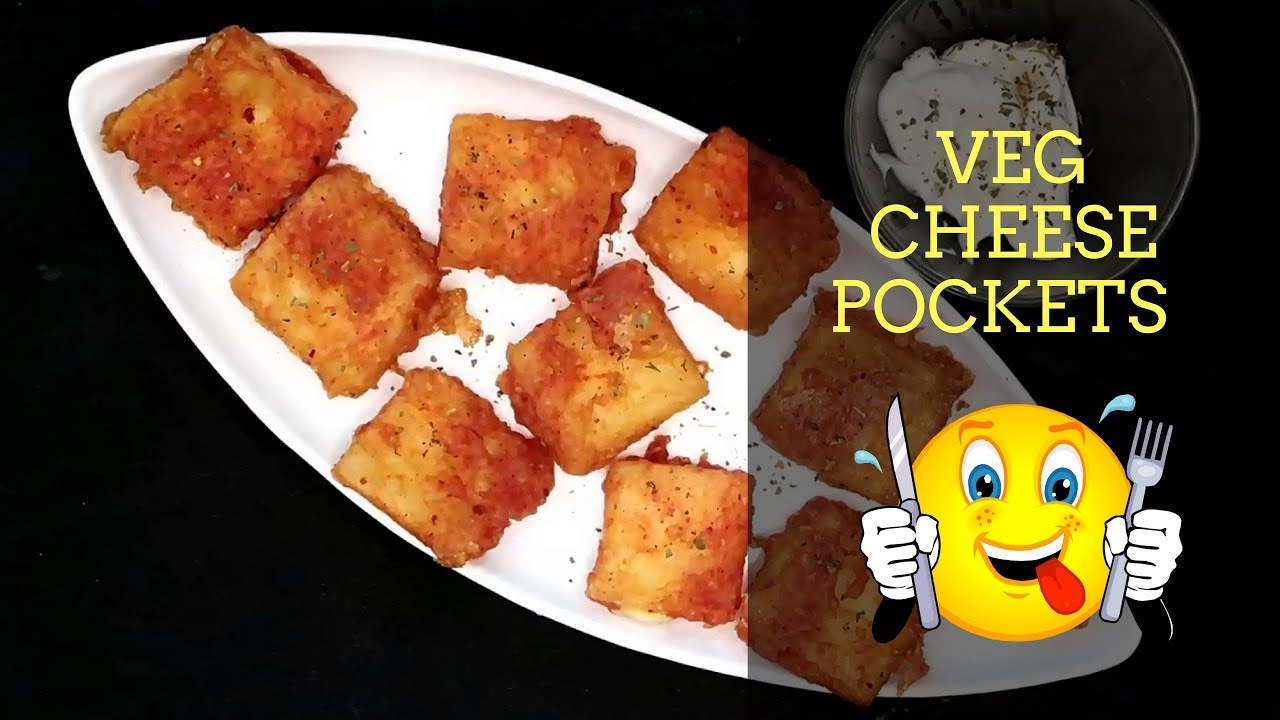 Veg Cheese Pockets #Recipes For Party #Veg - YouTube