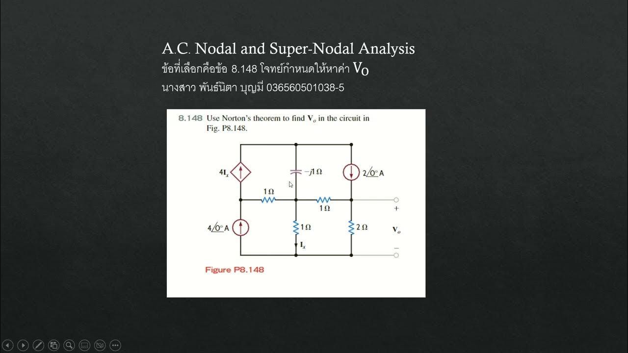 A.C. Nodal and Super- Nodal Analysis - PANNITA BOONMEE - YouTube