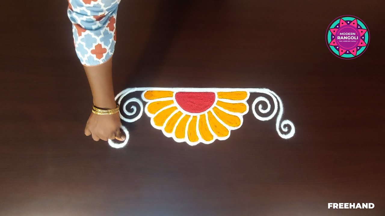 Easy Dussehra Rangoli🌷Special Dasara Muggulu🌷Navaratri Kolam🌷Simple ...