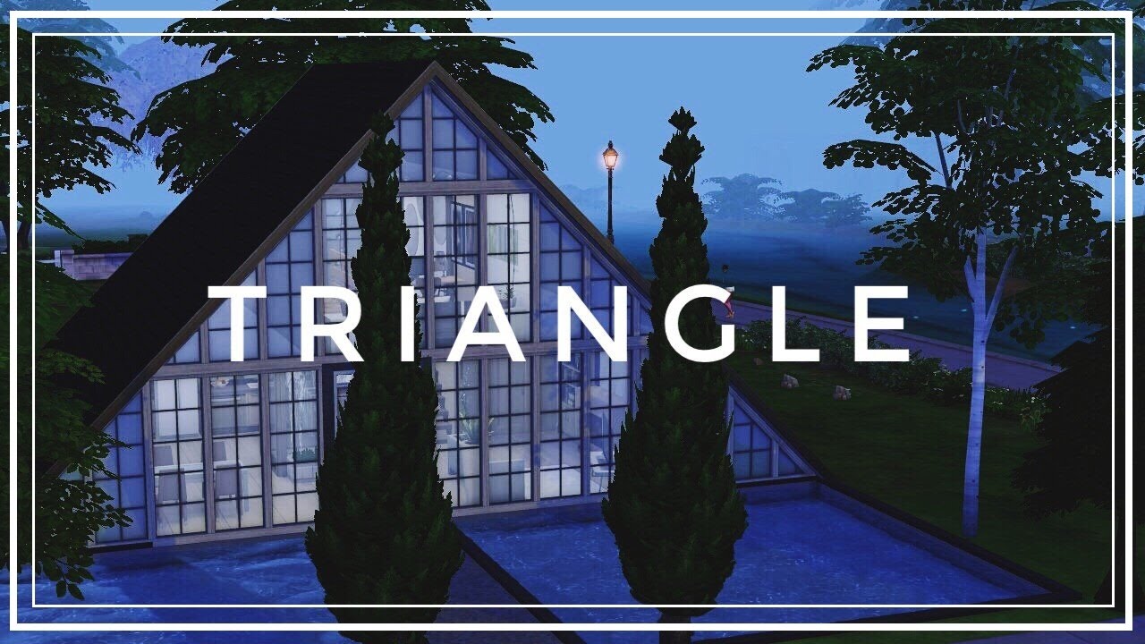 The Sims 4 | Строительство Дом - треугольник | Triangle House - YouTube
