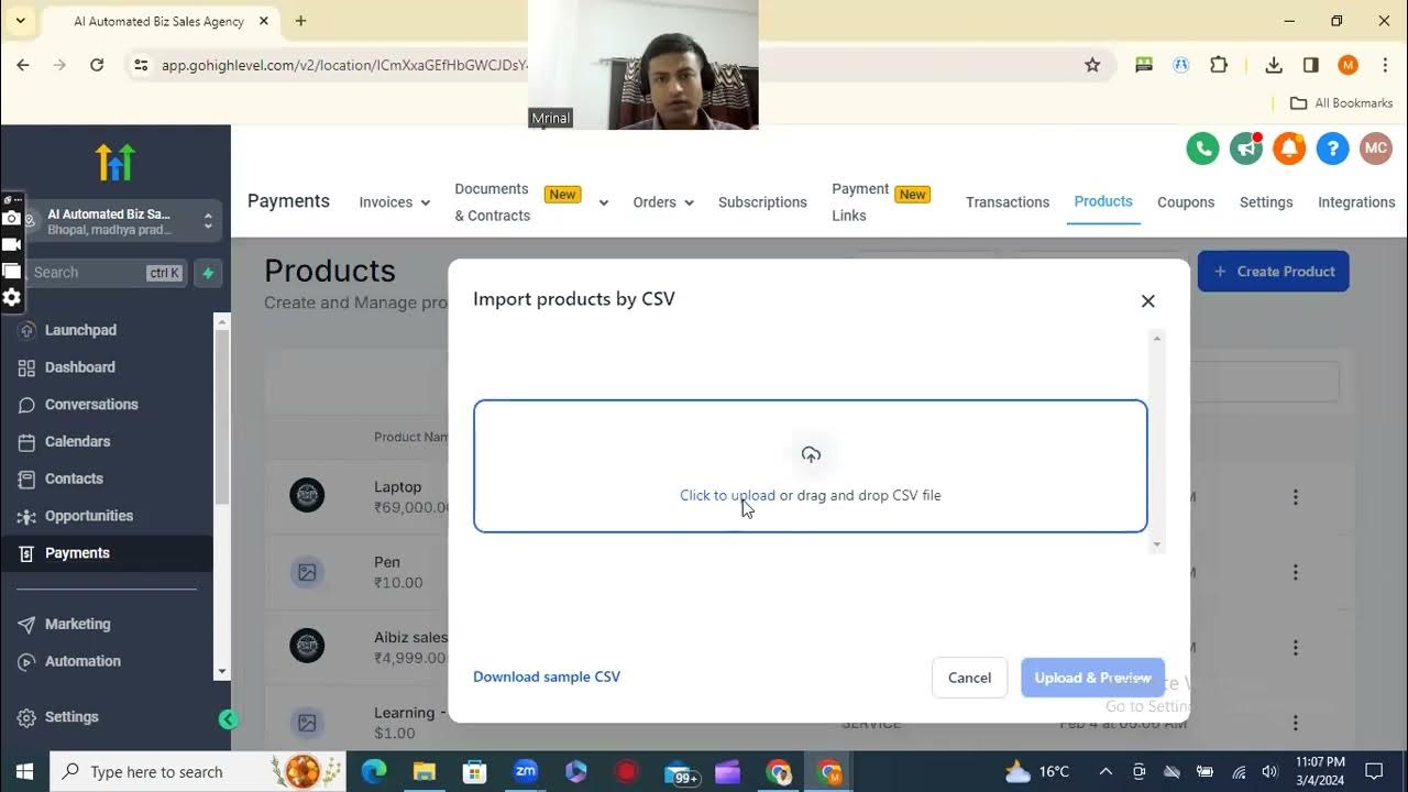 How to Upload Products in Bulk with a CSV in GHL? - YouTube