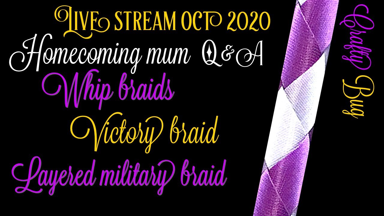 Homecoming mum whip braid; layered military braid; victory braid ...
