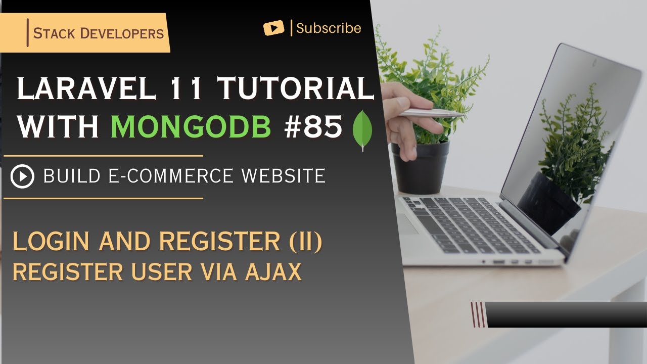 MongoDB Laravel Tutorial #85: Build E-commerce | Login/Register (II ...