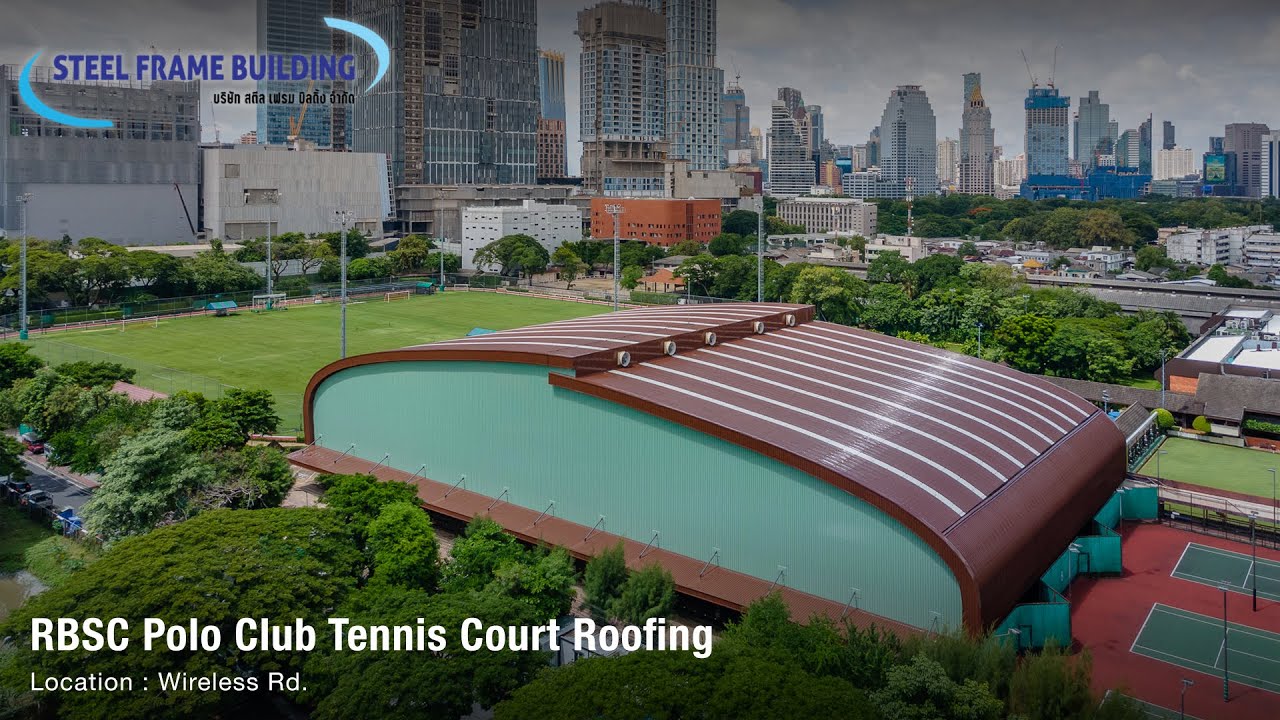 RBSC Polo Club Tennis Court Roofing - YouTube